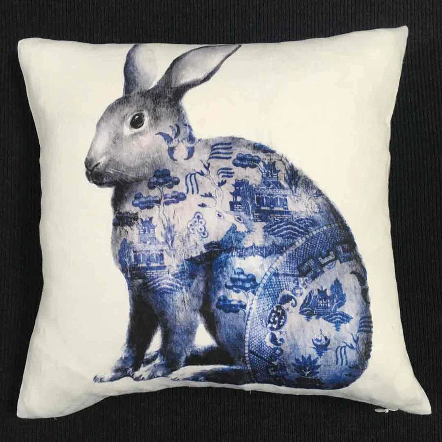 Blue Willow Rabbit- Linen – Ferris Wheel